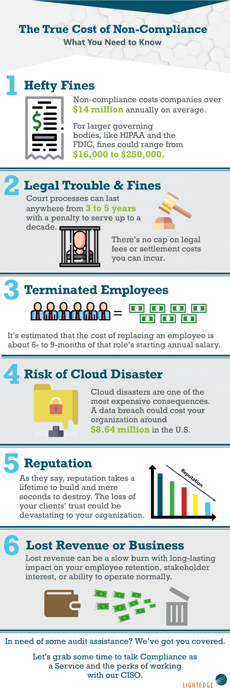 The True Cost of Non-Compliance Infographic | LightEdge